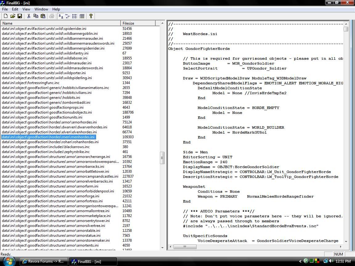 rotwk modding - BFME2 & RotWK Modding - Revora Forums